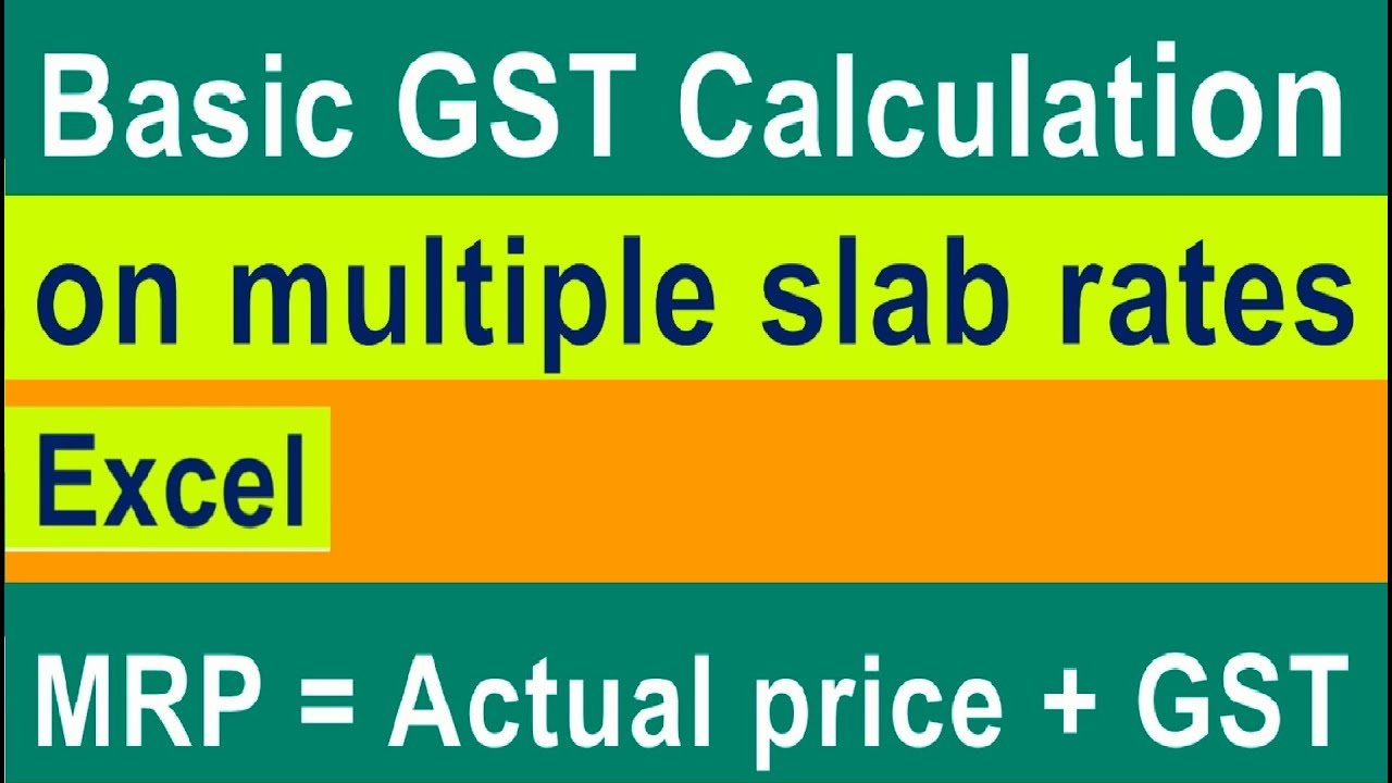 Basics of GST Calculator in excel | GST format Invoice (Bill) - YouTube