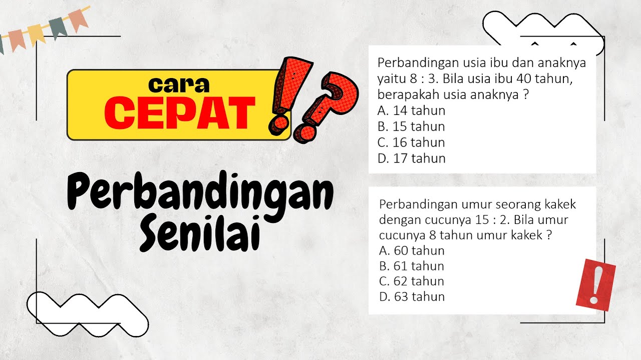 Soal Perbandingan Senilai - YouTube