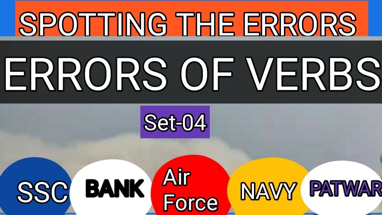 Errors of verbs / Spotting the error Set 04 - YouTube