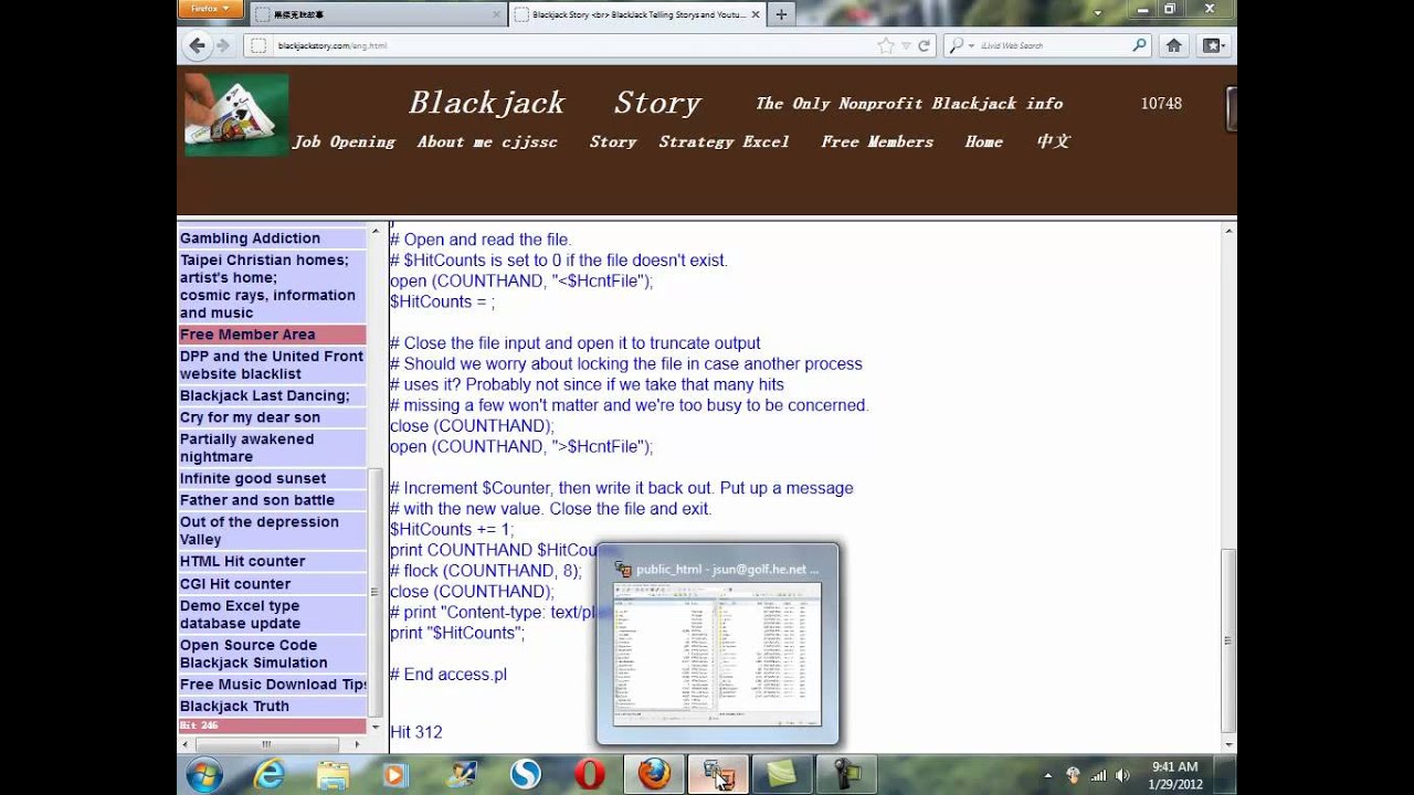 Demo Web Hit Counter on HTML @blackjackstory.com - YouTube