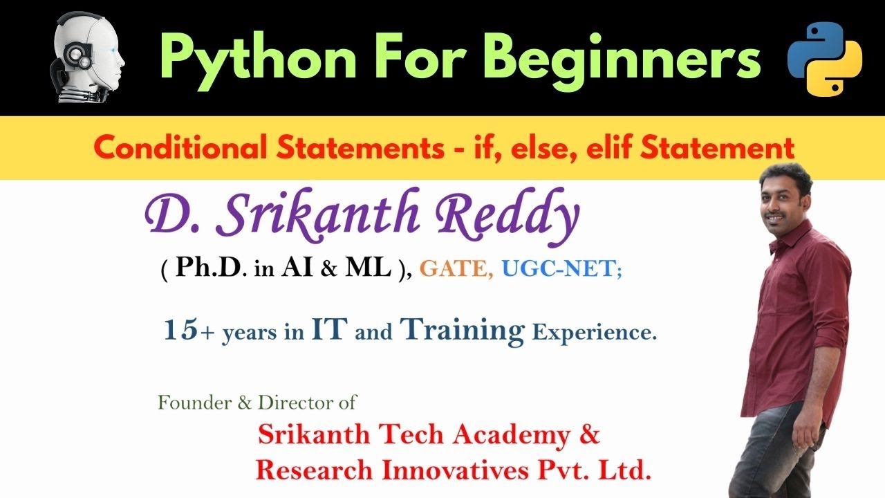 Python Control Structures Conditional Statements Ifelseelif Python Tutorial In Telugu