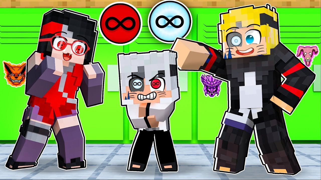 Filho de BORUTO e SARADA usou o SHARINGAN INFINITO na ESCOLA NINJA no ...