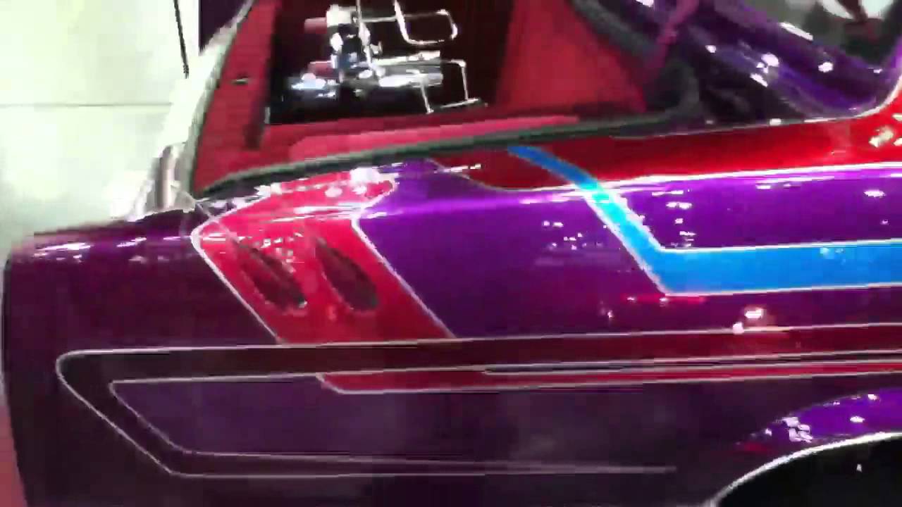 Cool custom painted Cadillac at Houston auto Rama - YouTube