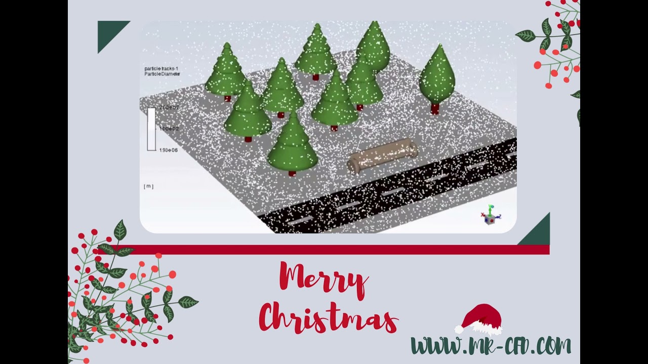 CFD simulation of snowfall in ANSYS FLUENT , happy christmas - YouTube