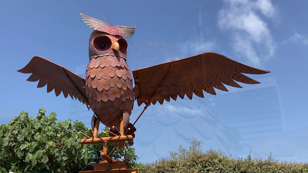 Iron Owl sculpture - YouTube