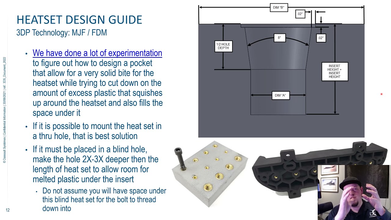 Heatset Design Guide For 3D Printed Parts - YouTube