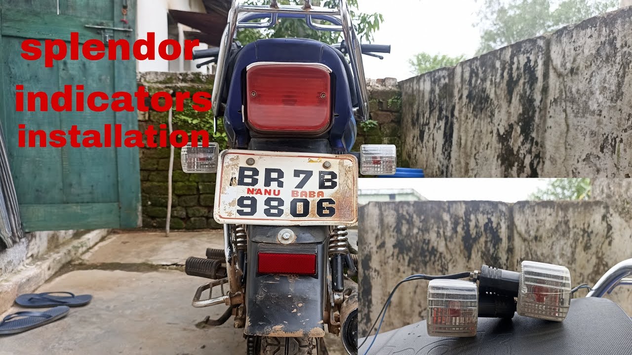 splendor plus indicators installation | hero honda bike indicator ...