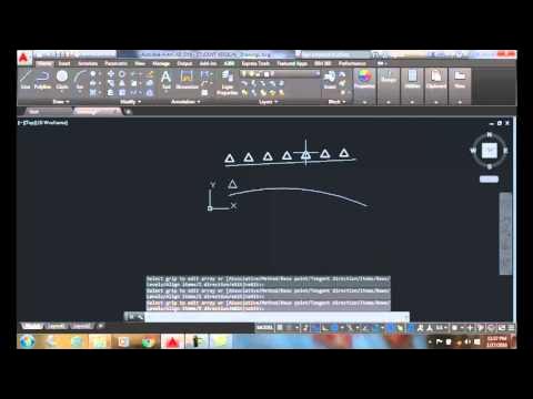 AutoCAD I 12-16 Path Array Measure Path Method - YouTube