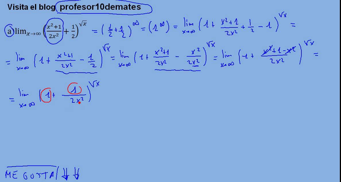 límites indeterminaciones ejercicios resueltos 03a número e - YouTube