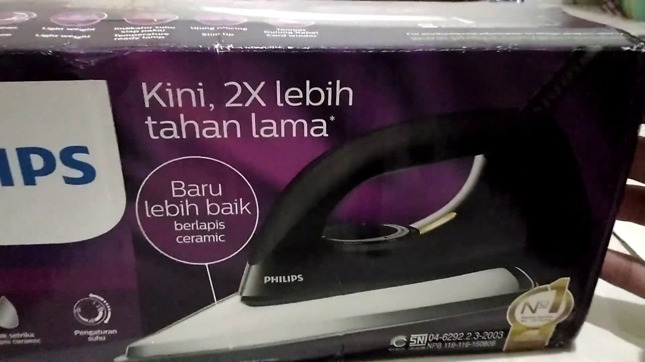 Unboxing Setrika Philips HD-1173-80 - YouTube