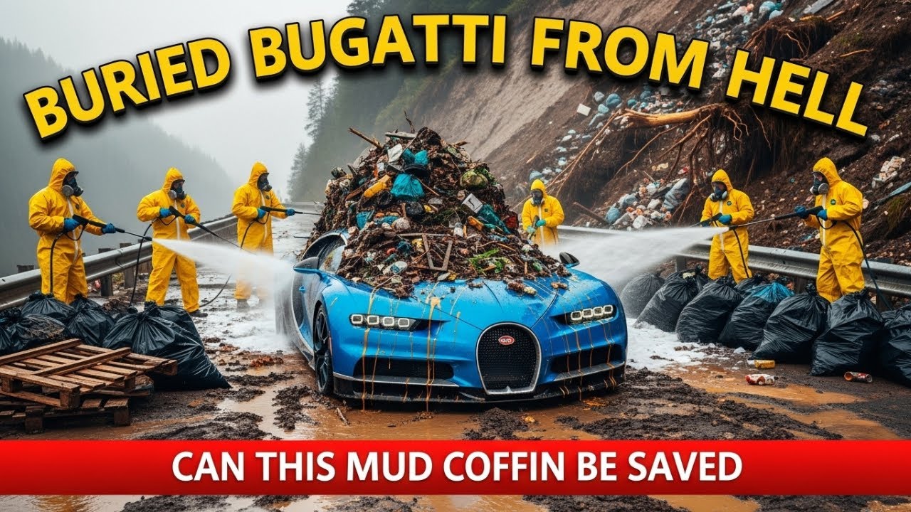 Restoring Bugatti Chiron Buried In Mud After Landslide Flood - YouTube