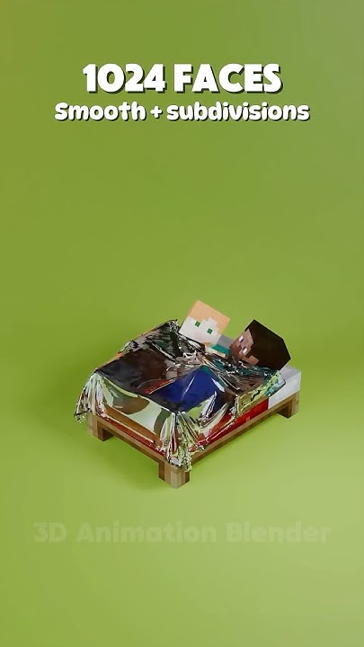 3D Cloth simulation in Minecraft 🛌😴 #blender #minecraft # ...
