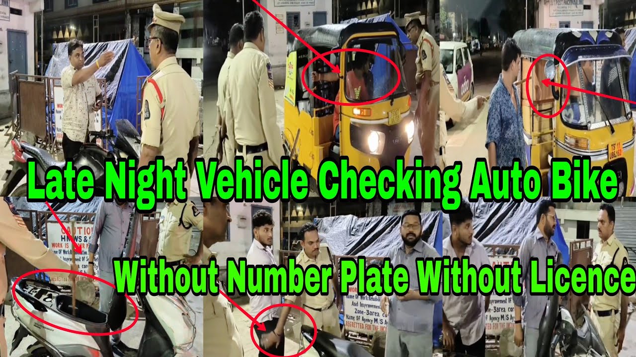 #Late Night Vehicle Checking #Auto #Bike Without Number Plate #Without ...