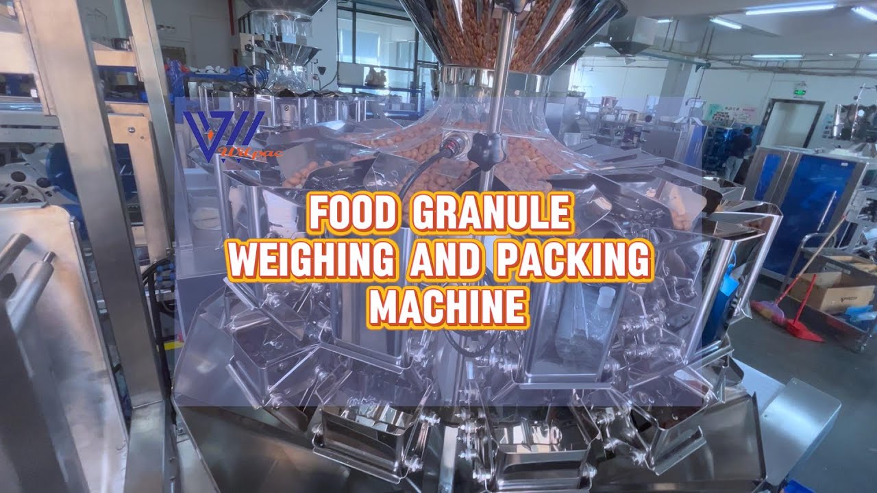 Snack food granule weighing and packing machine #packingmachine - YouTube