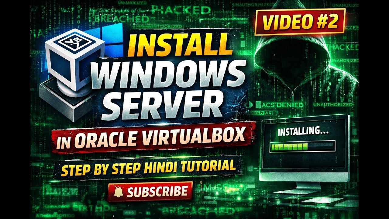 How to Install Windows Server in Oracle VirtualBox | Step by Step Hindi ...