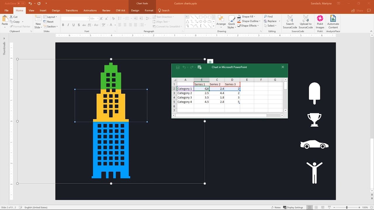 Create custom charts in PowerPoint - Clipping masks - YouTube