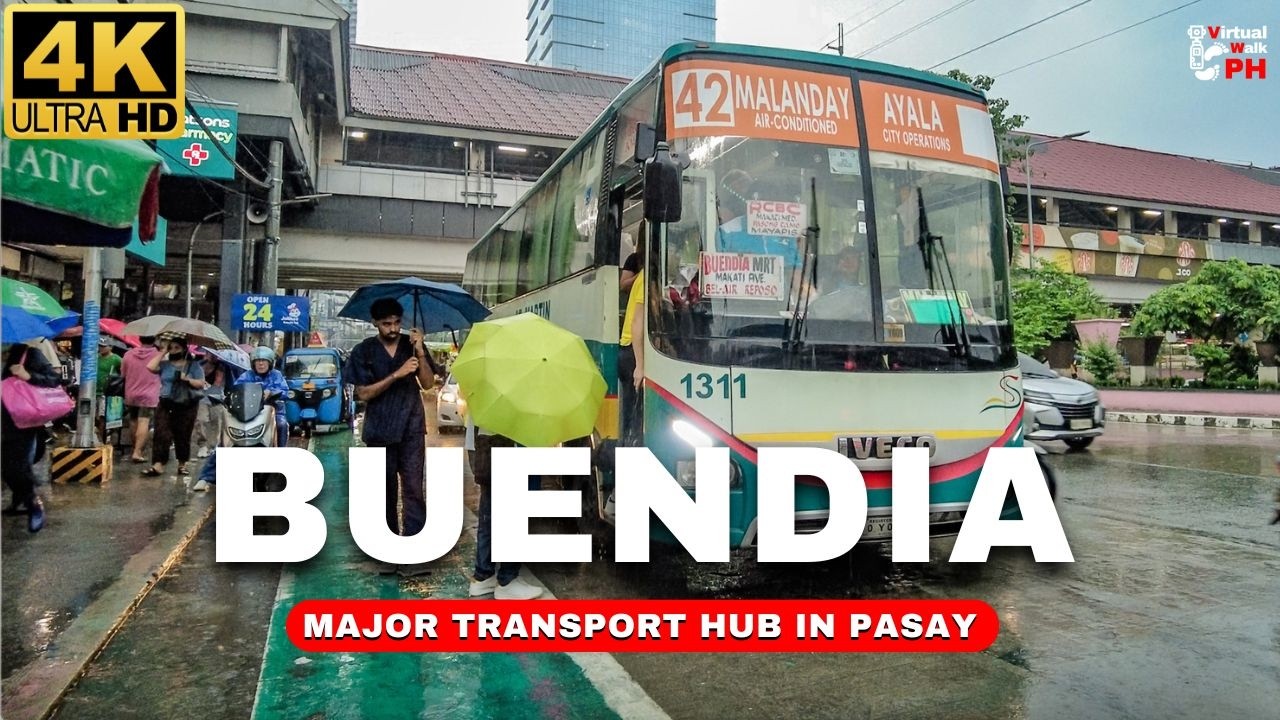 [4K] LEGENDARY Transport Hub | BUENDIA Rainy Afternoon Street Walk Tour 2024 - YouTube