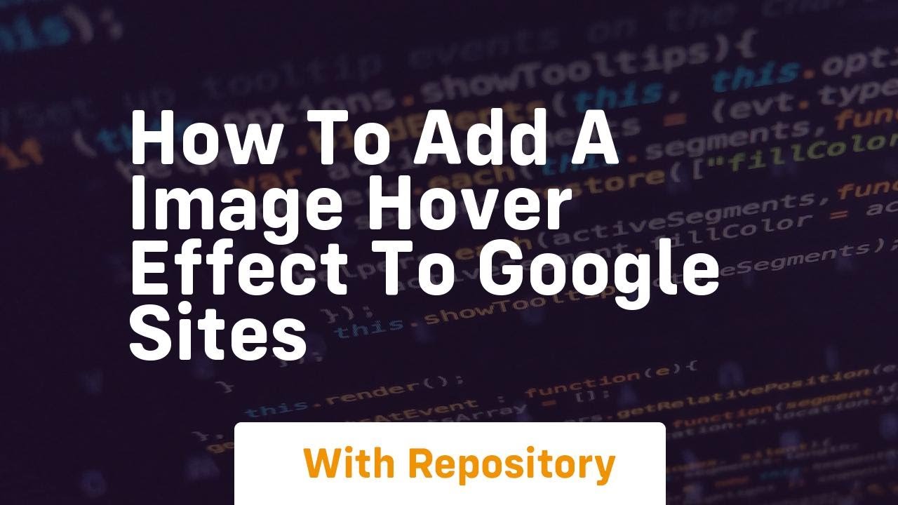how to add a image hover effect to google sites - YouTube