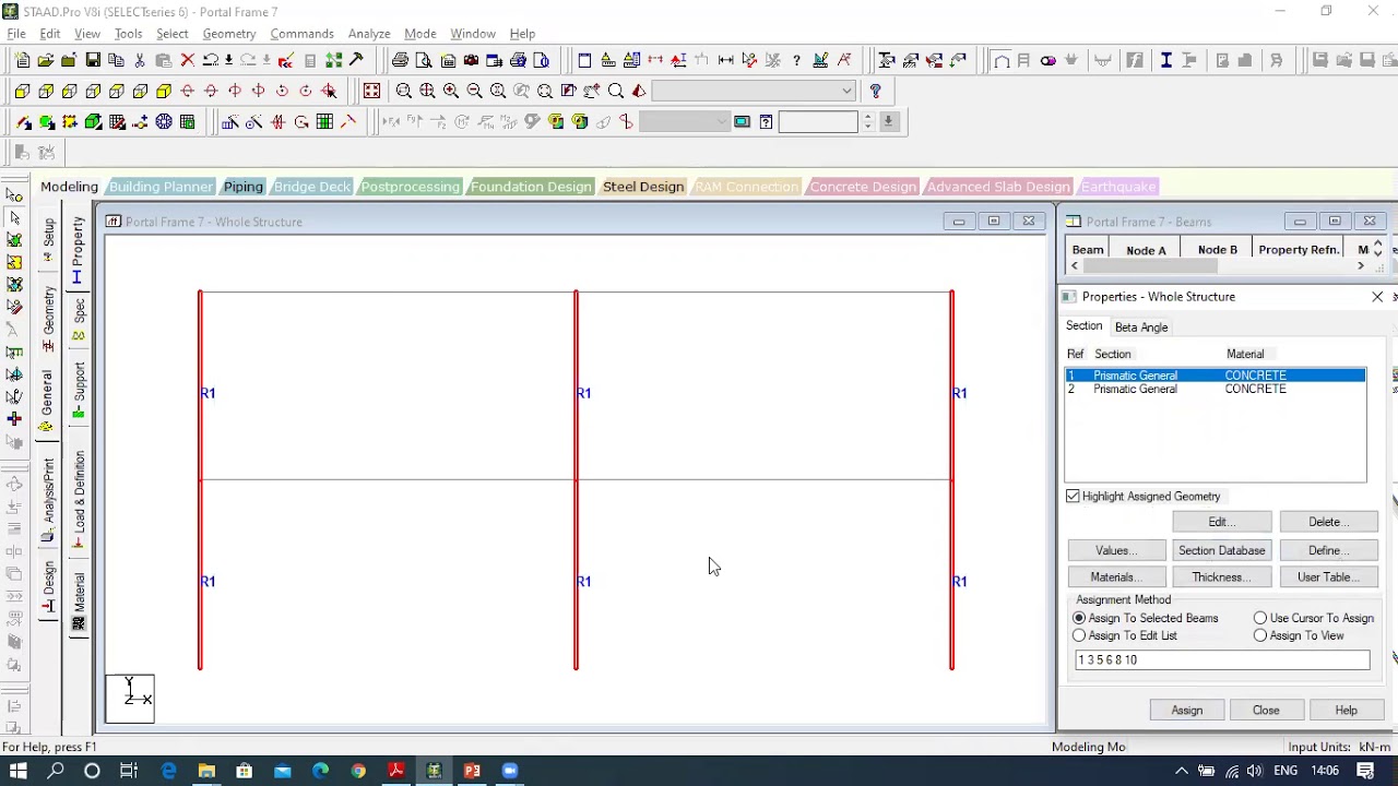 Staad Pro- Software Application Lab 12 - YouTube