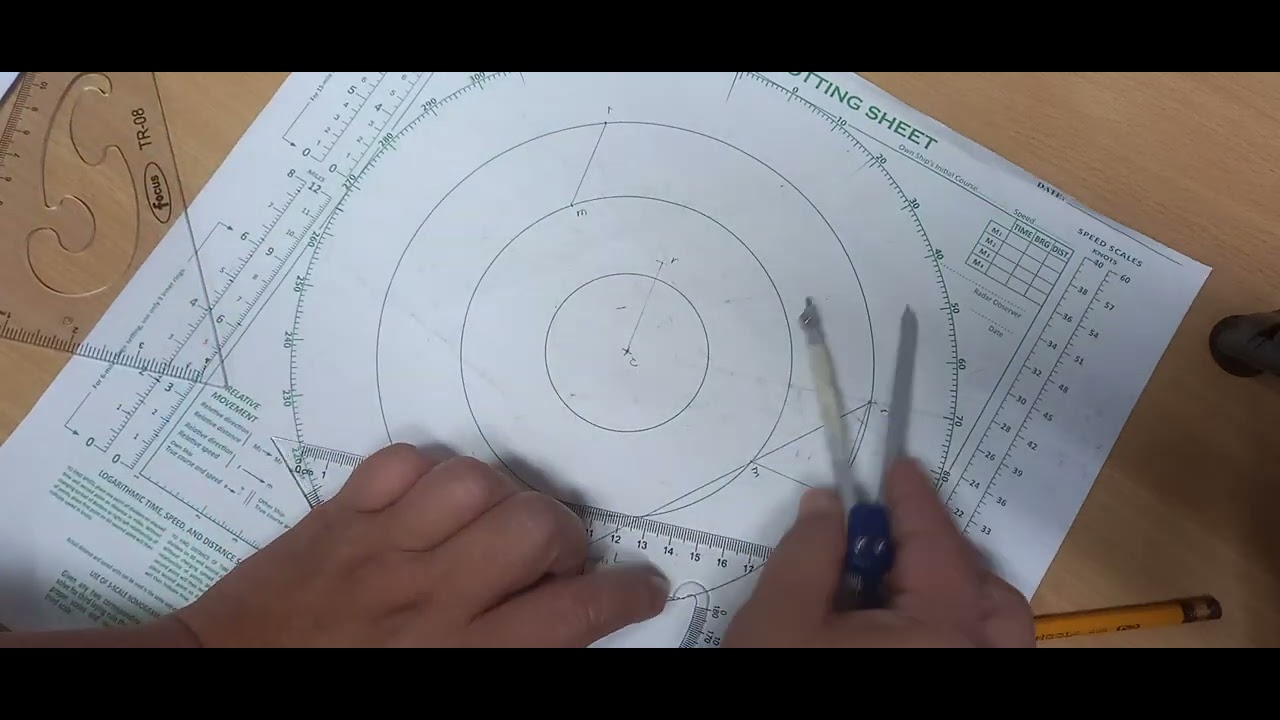 radar manual plotting - course to steer to maintain a desired CPA from ...