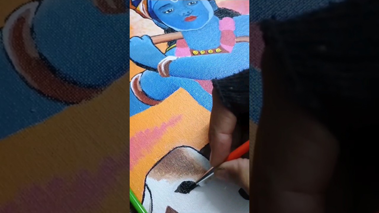 The lord krishna 💖. # lord krishna # short # Raghav art studio. - YouTube
