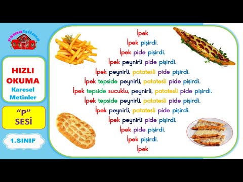 1.Sınıf P Sesi Hızlı Okuma Çalışması // Karesel Metin P Sesi / 4.Grup sesler