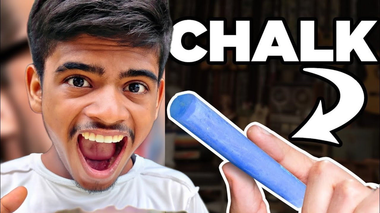 ASMR Eating white Chalk white chalk telor chalk best eating sound - YouTube