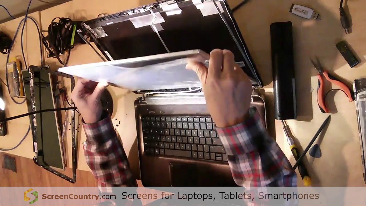 Laptop screen replacement (How to replace notebook LCD) [HP DIV 7 ...