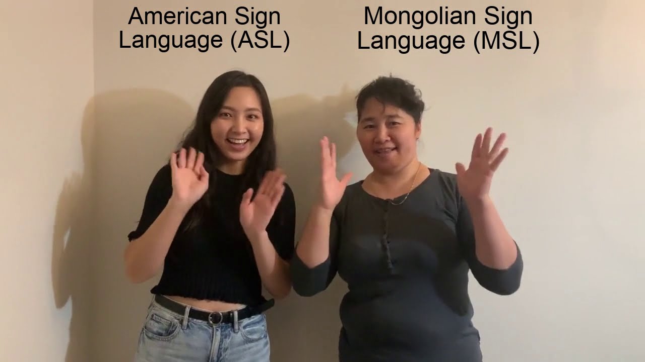 Zaya: American Sign Language v. Mongolian Sign Language - YouTube