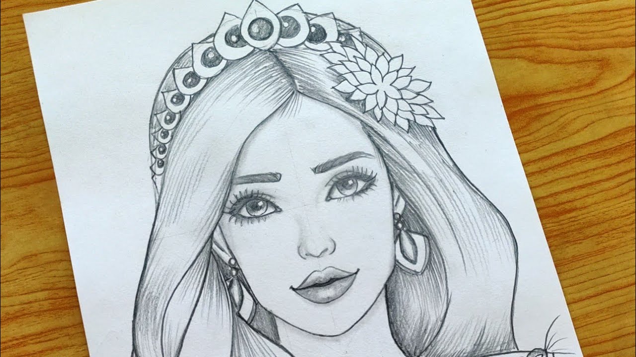 Princess drawing/ pencil drawing tutorial - YouTube