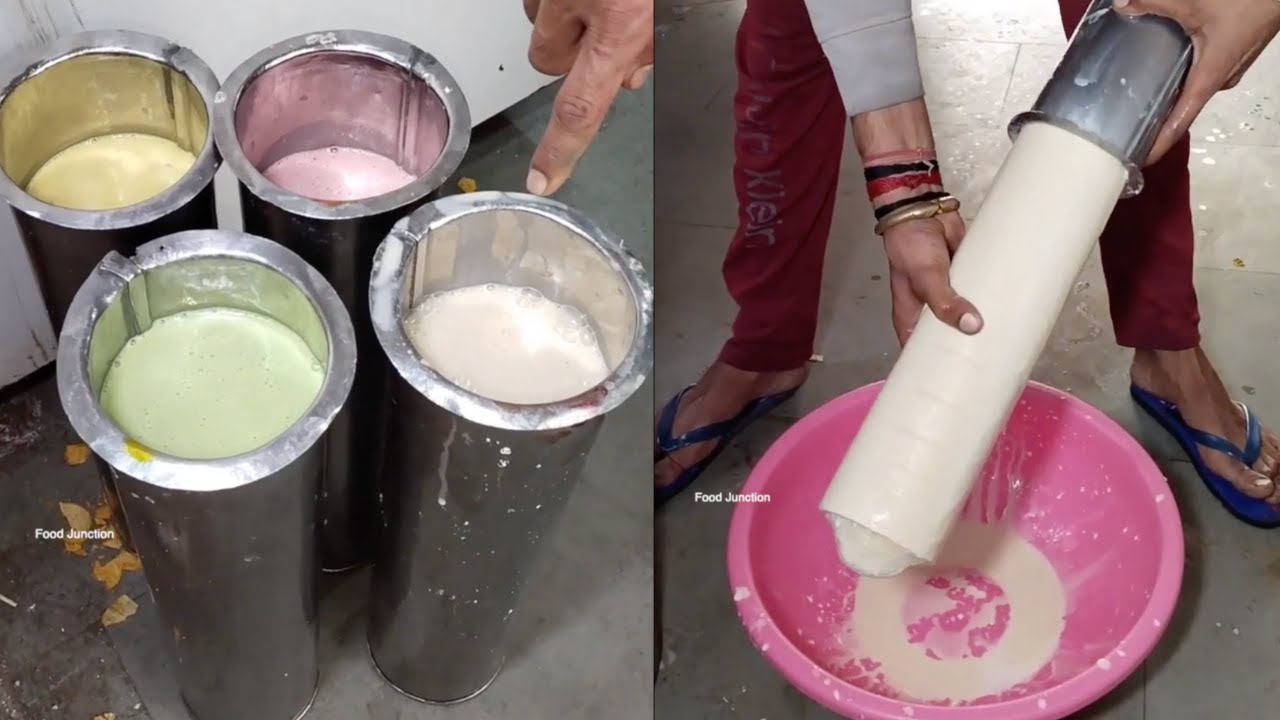 200 kg kulfi making ancient way in vintage factory - YouTube