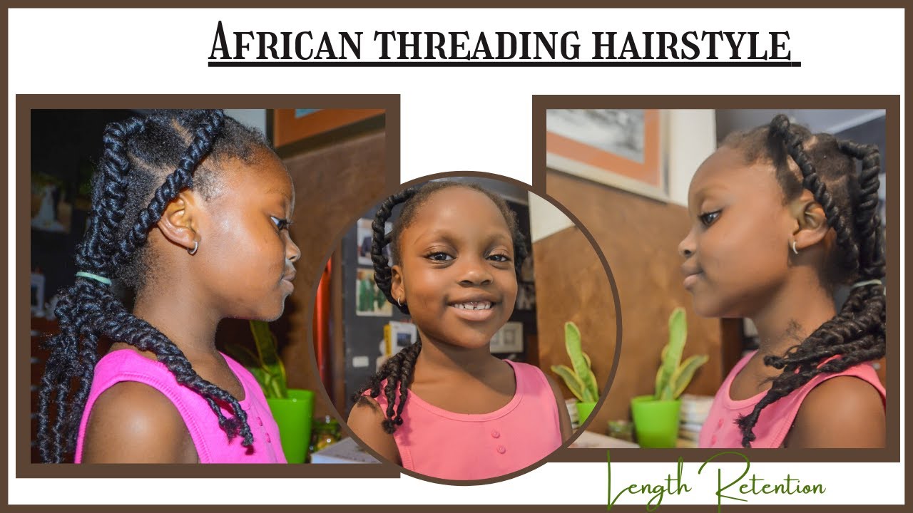 How to do simple African threading style - YouTube