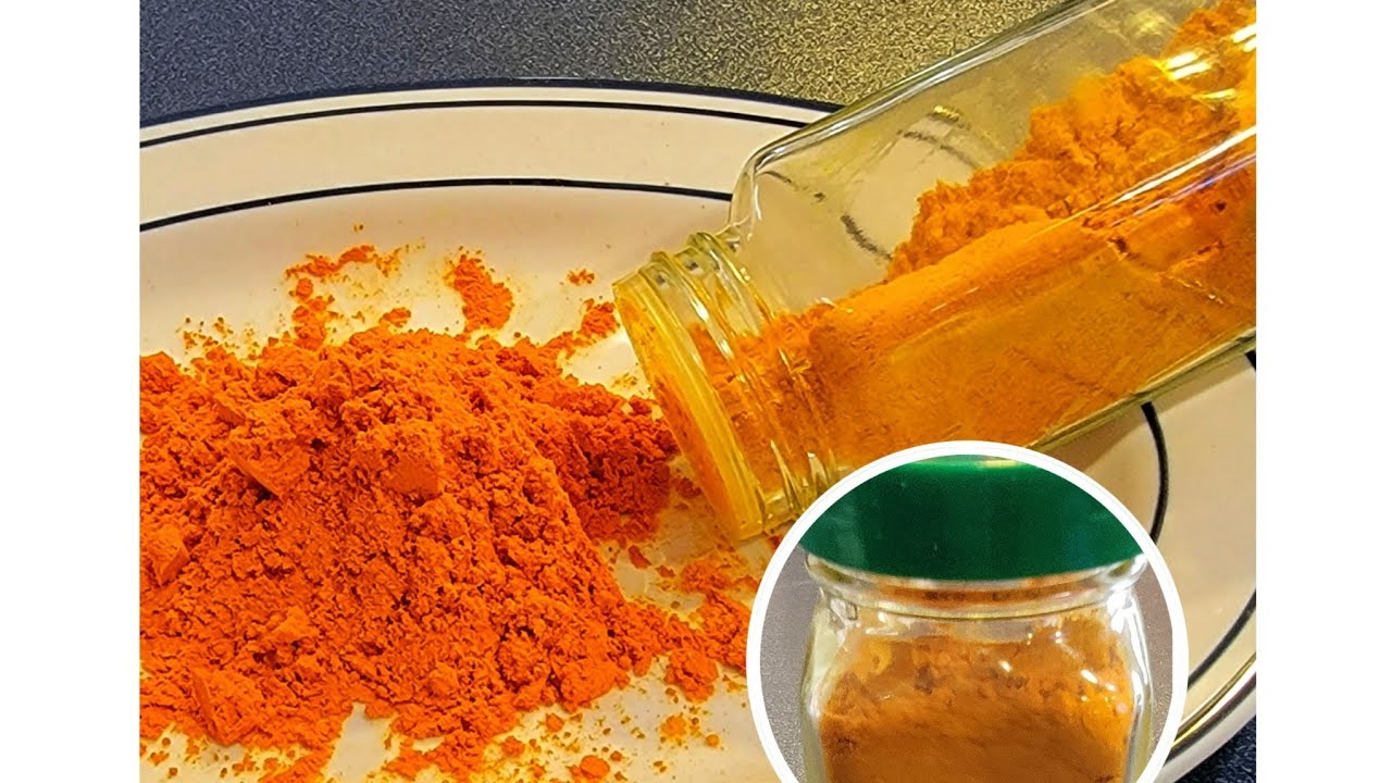 Fresh Turmeric Powder from Fresh Turmeric Roots #vegan #vegetarian # ...