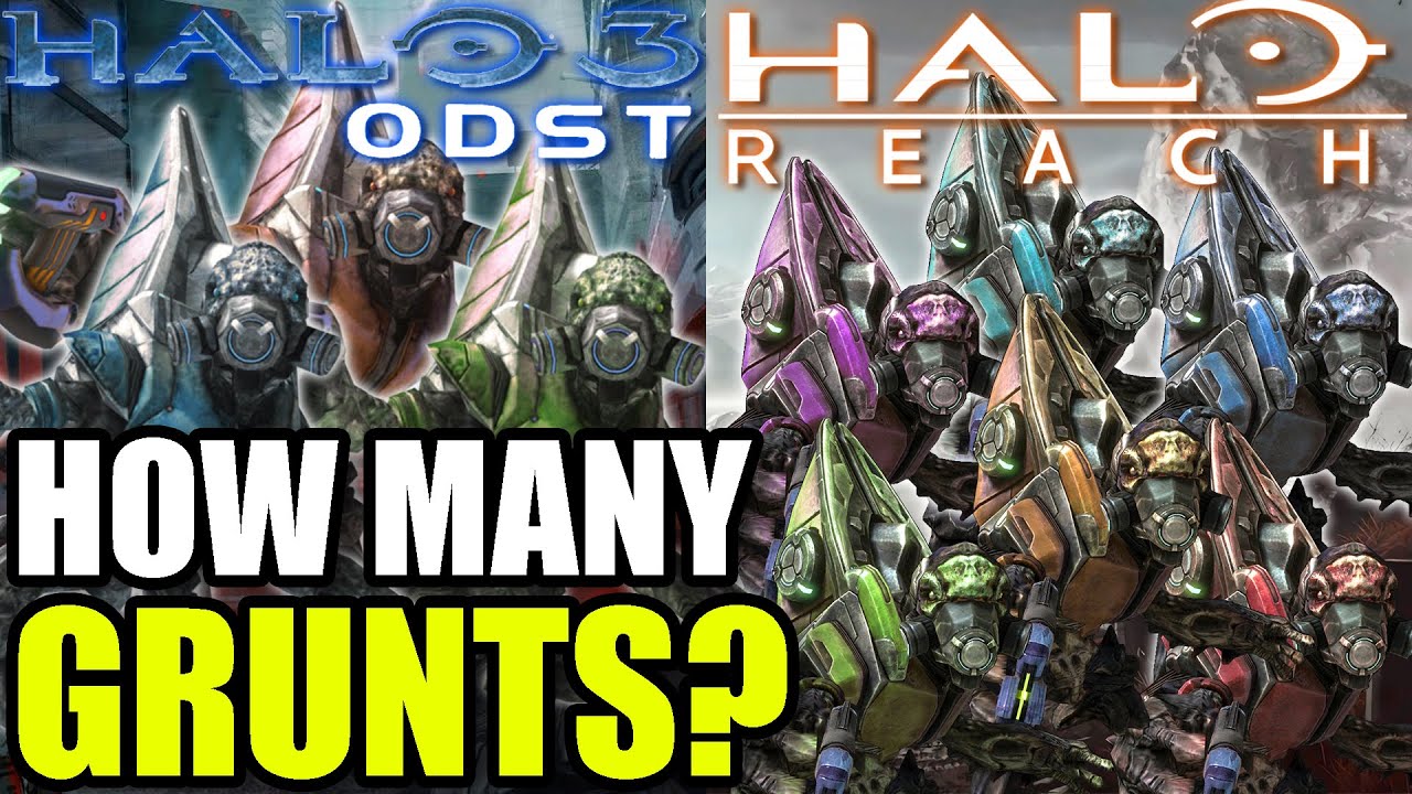 We Counted EVERY Single Grunt In Halo Reach And Halo 3 ODST - YouTube