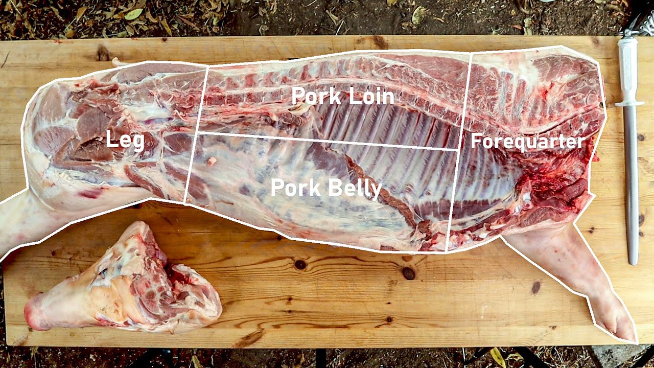 How To Breakdown A Side Of Pork | The Tattooed Butcher - YouTube