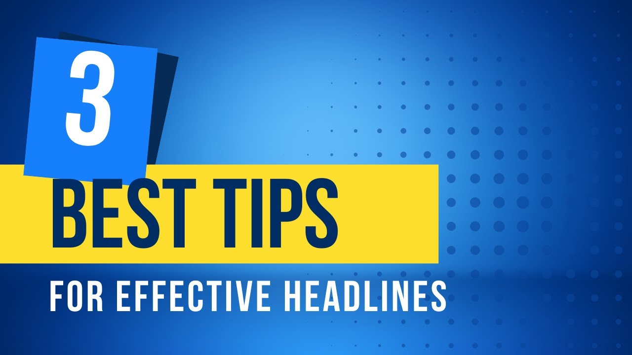 How to write an effective headlines - YouTube