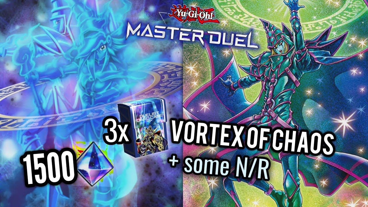 3x Structure Deck Vortex of Chaos Yu-Gi-Oh! Master Duel 1500 Gems + some N/R!!! BUDGET Dark ...