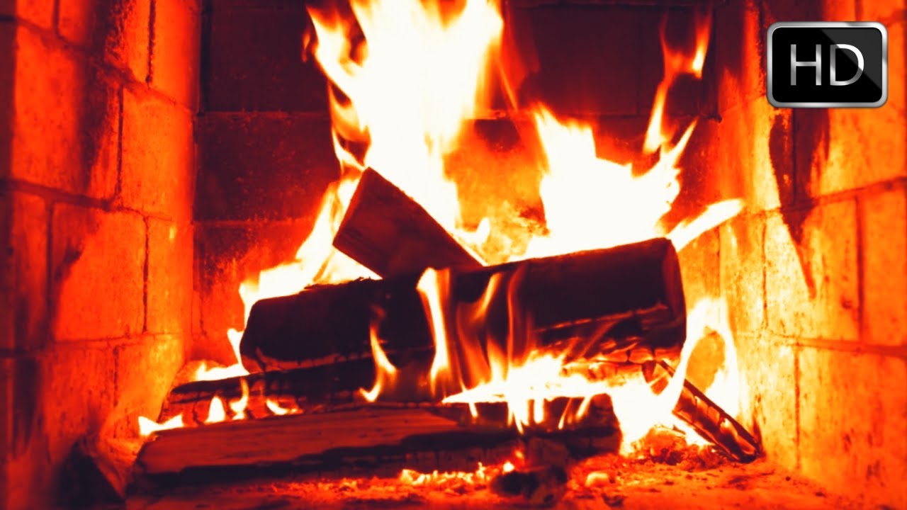 Crackling Fireplace. Burning Fireplace & Crackling Fire Sounds (NO ...