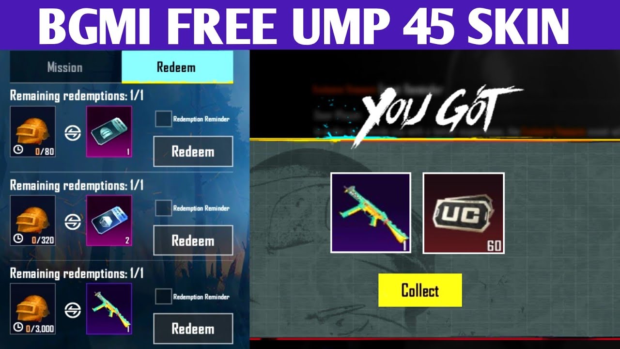BGMI GET FREE UMP 45 SKIN😍 | PUMP YOUR UMP NEW EVENT IN BGMI 🔥UC ...