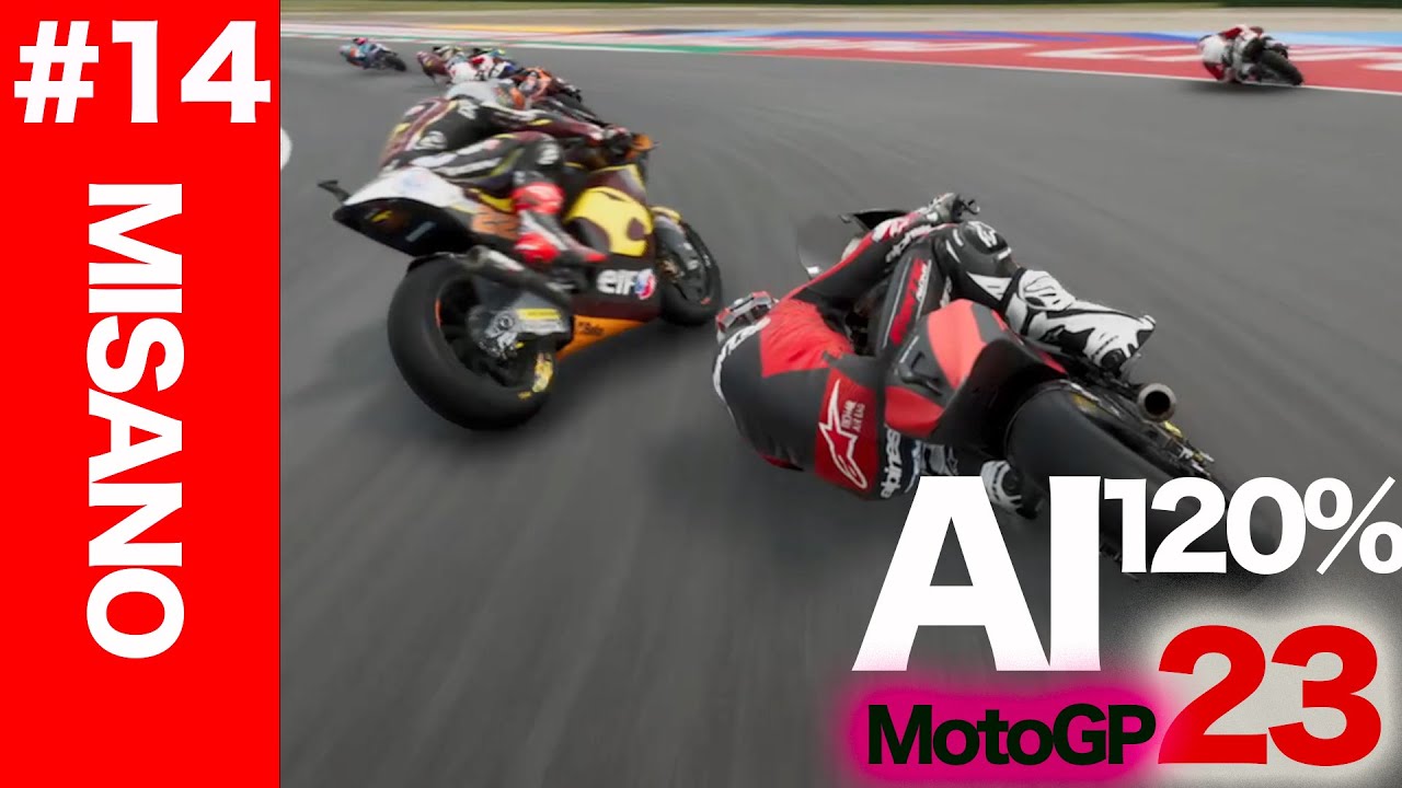 MotoGP23 AI120% キャリアモード 第14話 Moto2 MISANO - YouTube