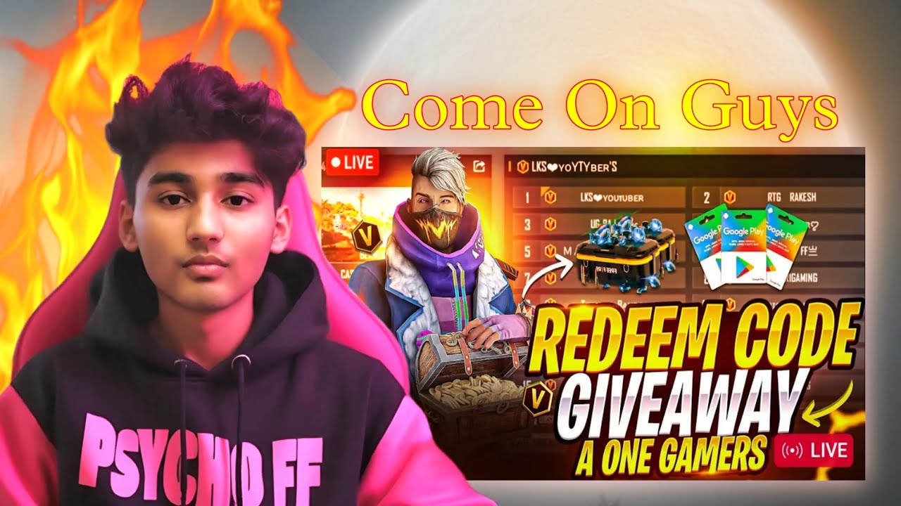 FREE FIRE LIVE TOURNAMENT CUSTOM ROOM | FF LIVE GIVEAWAY ? 🔥 ️ # ...