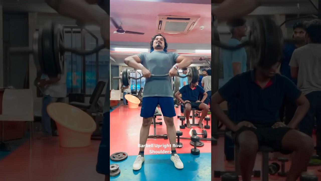 GYM 66 - BARBELL UPRIGHT ROW: Shoulders #shoulderworkout #shortsfeed # ...