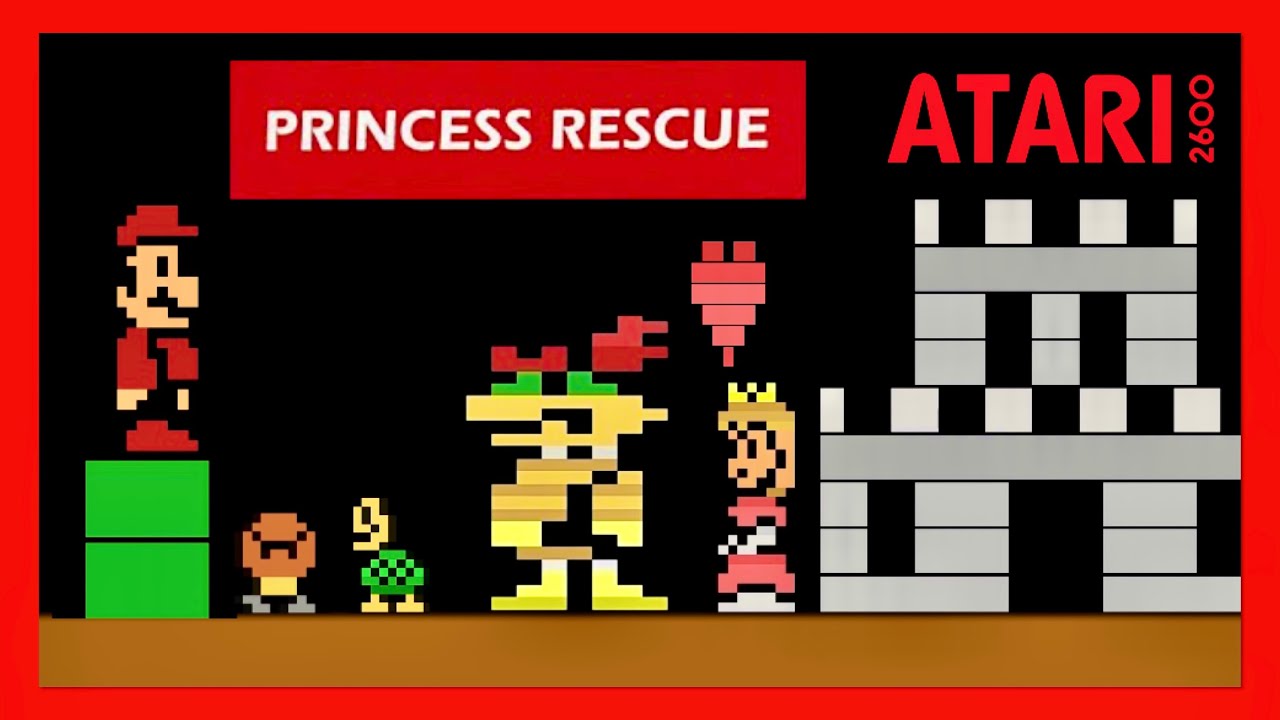 Super Mario Bros. Atari 2600 Port Playthrough - Princess Rescue - YouTube