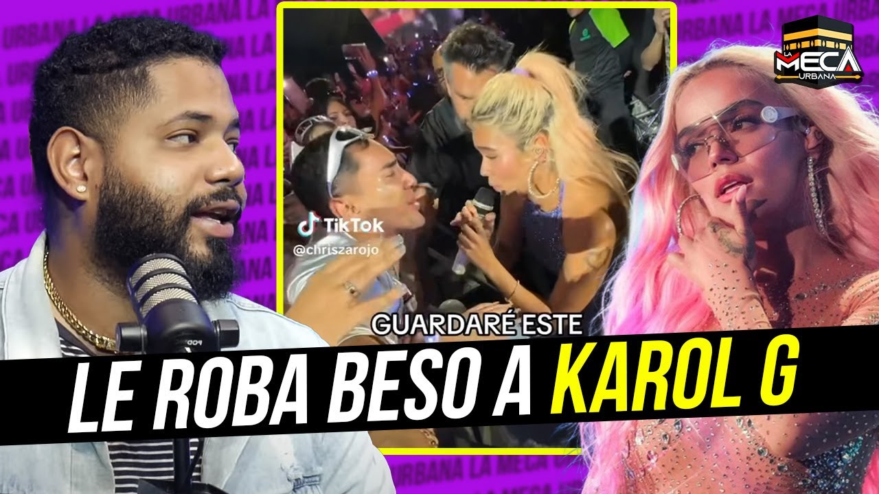 FANÁTICO LE ROBA UN BESO A KAROL G - YouTube