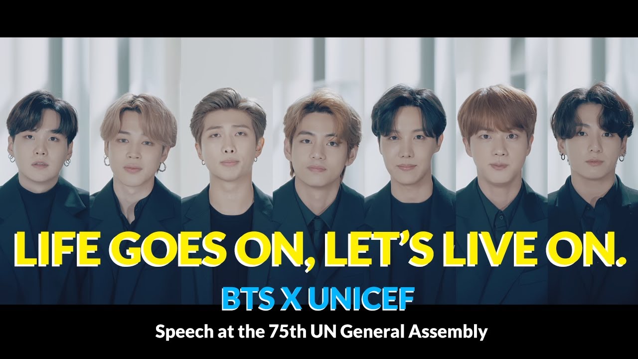 BTS X UNICEF Life goes on, Let's live on. - YouTube