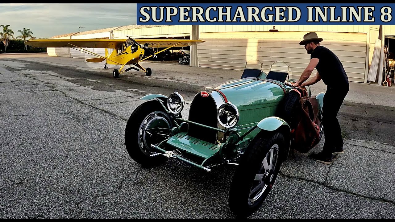 A Bugatti T37 Supercharged Inline 8 Starting and Driving. - YouTube
