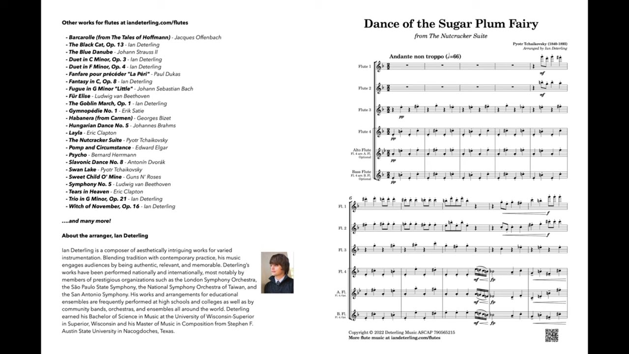 Dance of the Sugar Plum Fairy from "The Nutcracker Suite" (flute ...
