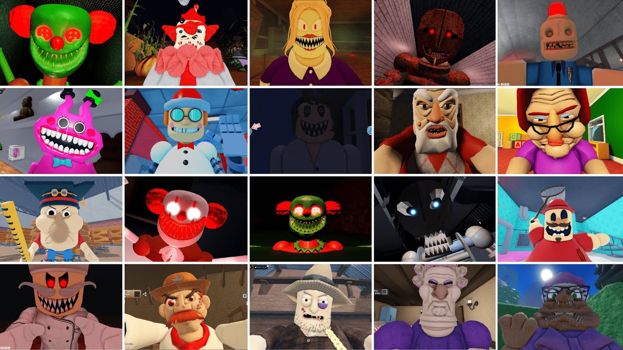 KILLER CLOWN ESCAPE, BETTY'S NURSERY, MR CRAZY'S CARNIVAL, GRUMPY GRAN ...