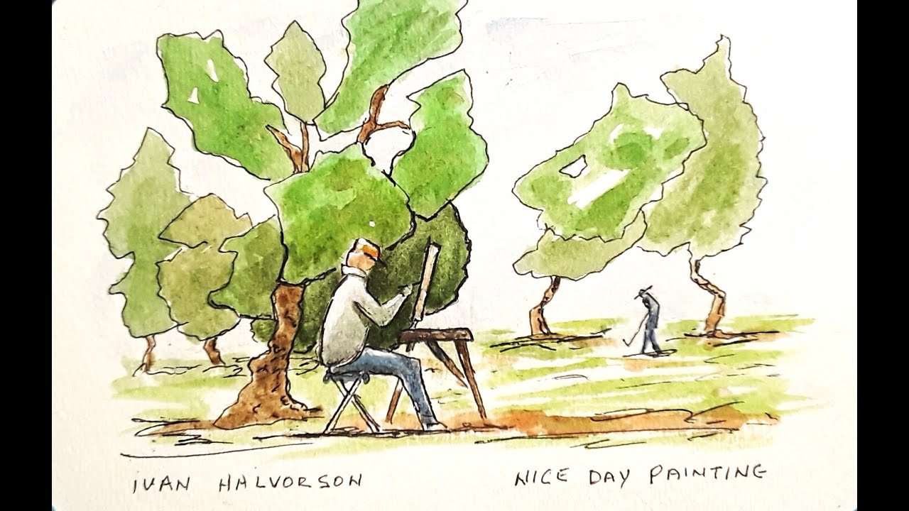 Line and Wash Watercolor, Nice Day Painting with Jim Kinne at Paradise ...