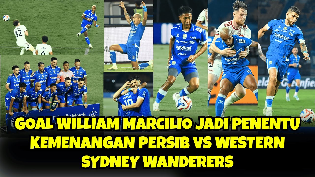 GOAL WILLIAM MARCILIO JADI PENENTU KEMENANGAN PERSIB VS WESTERN SYDNEY ...